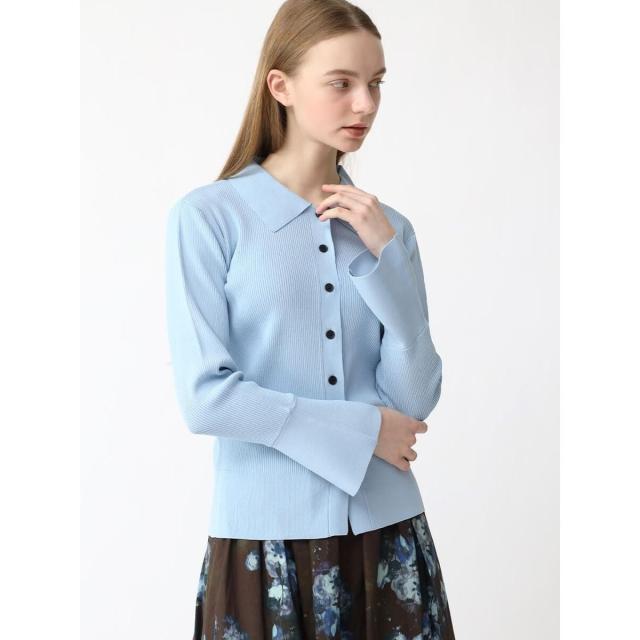 アーガ（Aga）/14G衿付きリブカーディガン