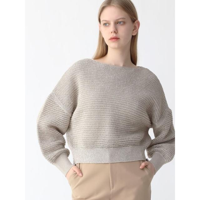 アーガ（Aga）/ラメ針抜きミドルゲージニット