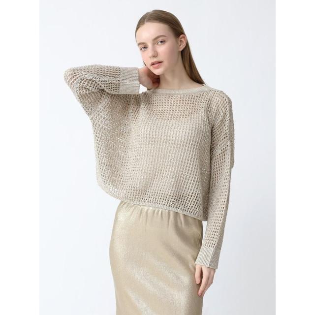 アーガ（Aga）/ローゲージラメショートニット