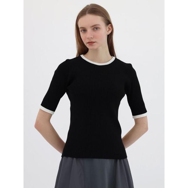 アーガ（Aga）/バイカラーリブニット