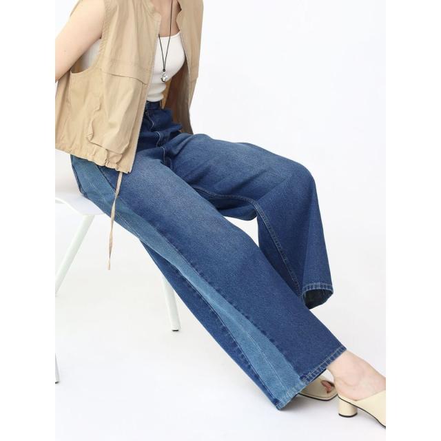 アーガ（Aga）/ラインストレートデニム