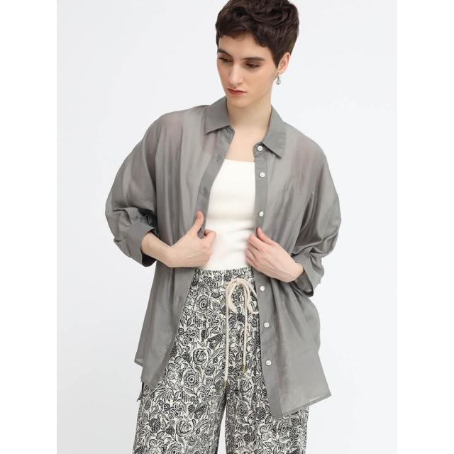 アーガ（Aga）/コットンシルクシャツブラウス