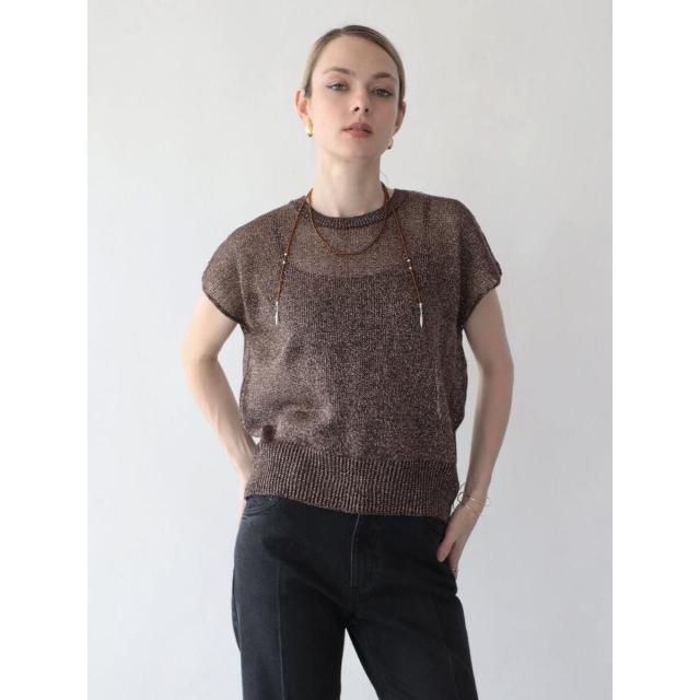 アーガ（Aga）/甘編みラメフレンチサマーニット