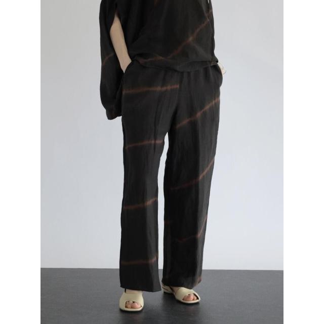 アーガ（Aga）/made in INDIA タイダイ染めシアーリネンパンツ