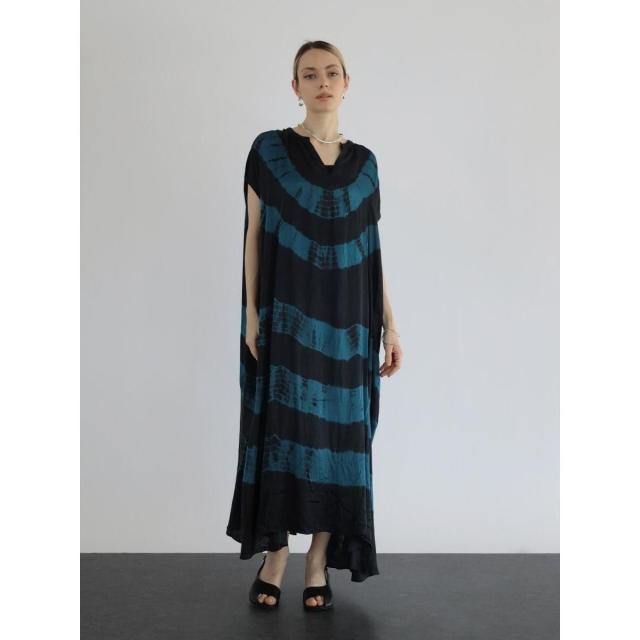 アーガ（Aga）/made in INDIA タイダイ染めサテンワンピース