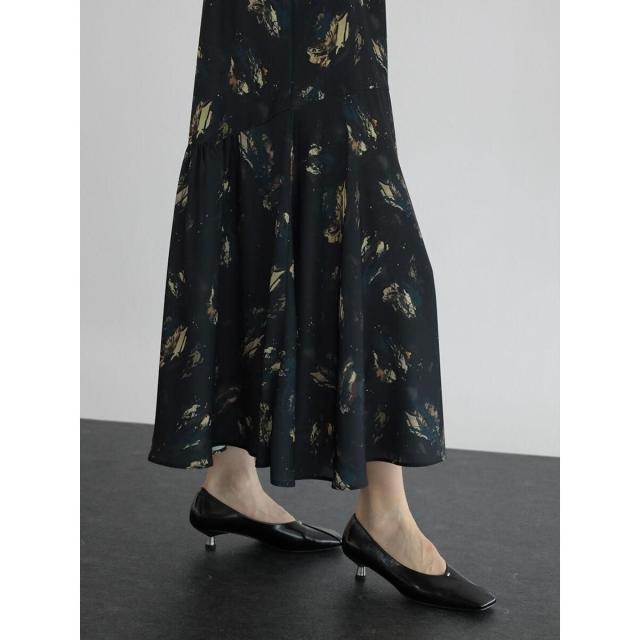 アーガ（Aga）/オリジナルプリントサテンワンピース