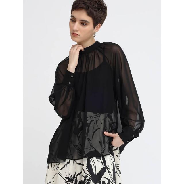 アーガ（Aga）/ギャザーネックシアーブラウス