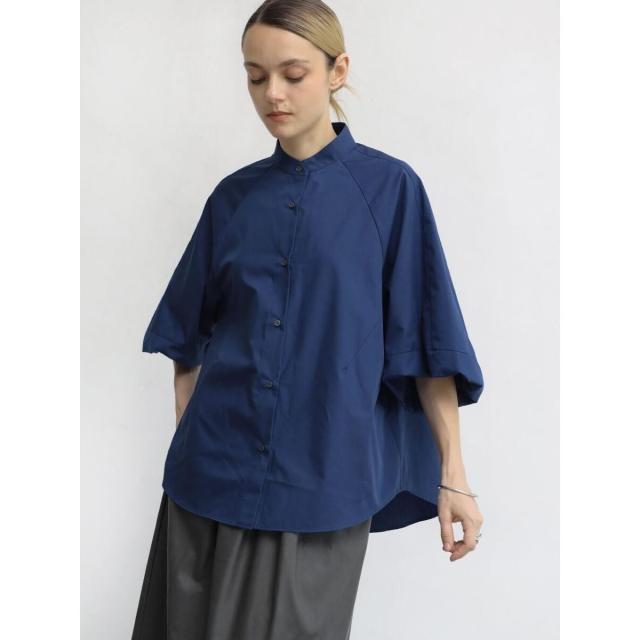 アーガ（Aga）/バルーンハーフスリーブノーカラーシャツ