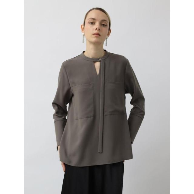 アーガ（Aga）/ベーシックバックサテンボウタイブラウス