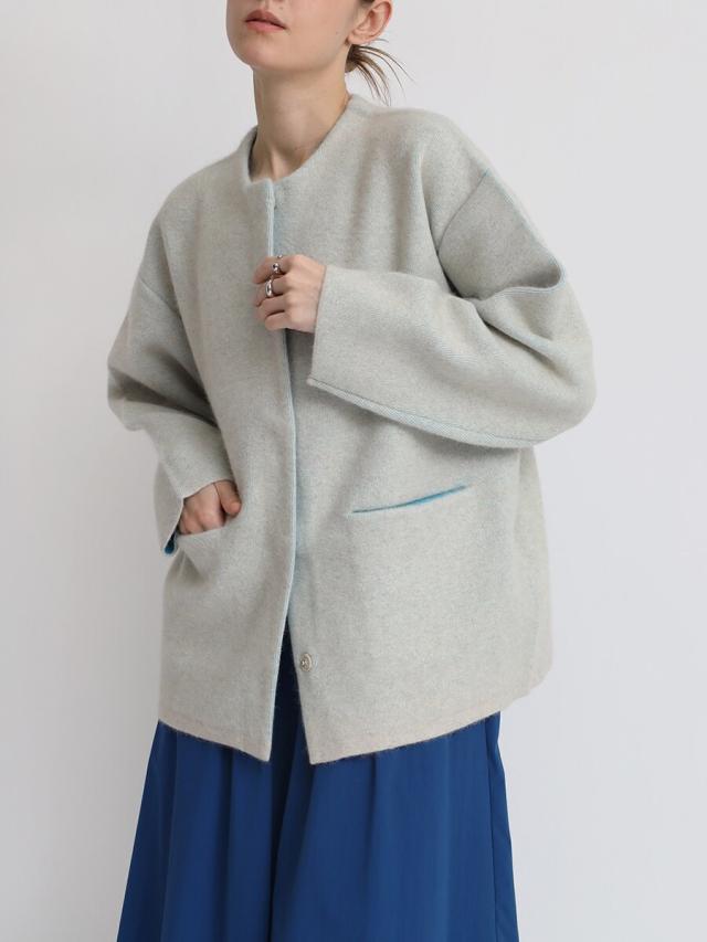 アーガ（Aga）/バイカラーラクーンニットカーディガン