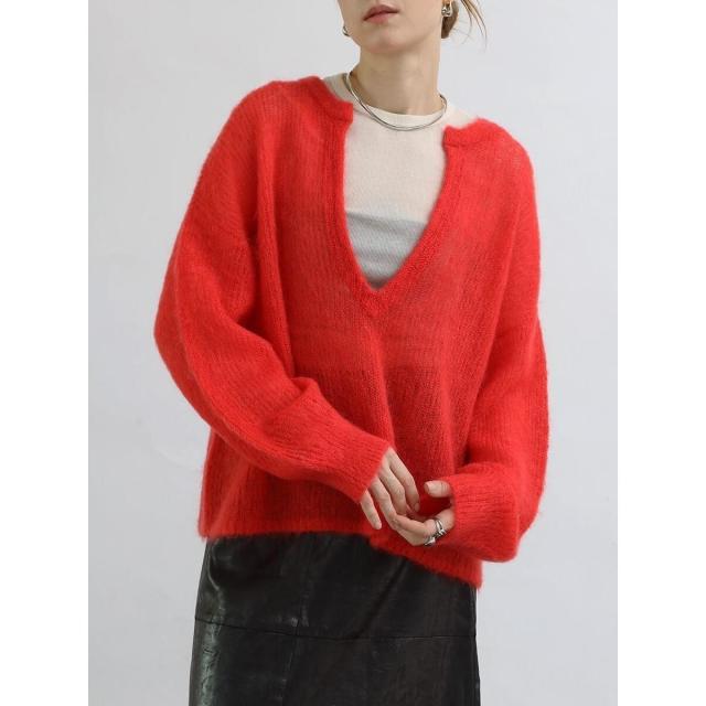 アーガ（Aga）/キーネックモヘヤニットPO