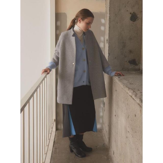 アーガ（Aga）/【尾州】Double Melton Cocoon Coat アーガ Aga 【尾州