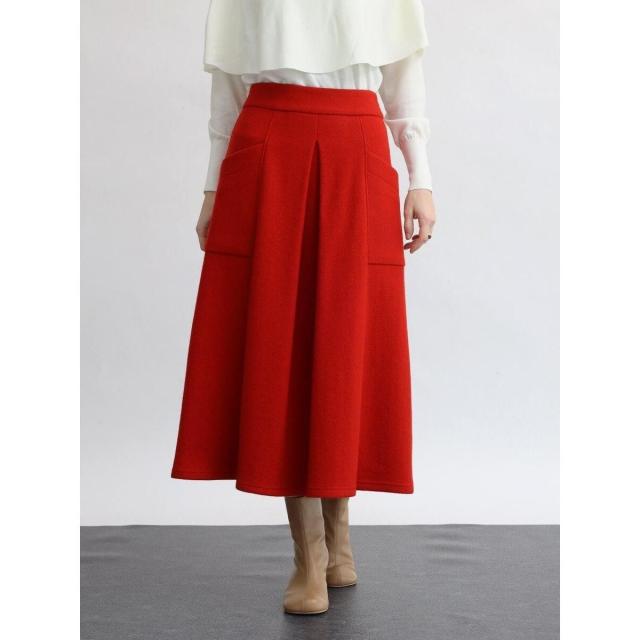 アーガ（Aga）/圧縮ウールタックデザインスカート