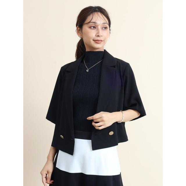 フェンネル（FENNEL）/クロップド丈ハーフスリーブジャケット