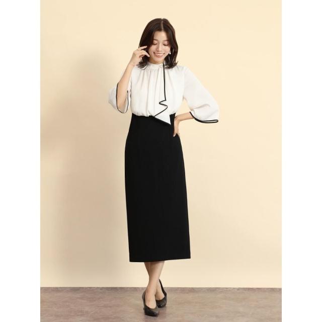 フェンネル（FENNEL）/ジャガードスカーフタイワンピース