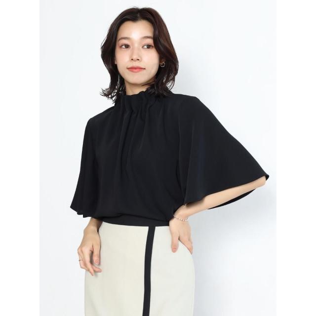 フェンネル（FENNEL）/サテンギャザーネックフレアスリーブブラウス