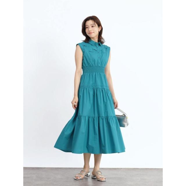 フェンネル（FENNEL）/格子編みデザインティアードワンピース