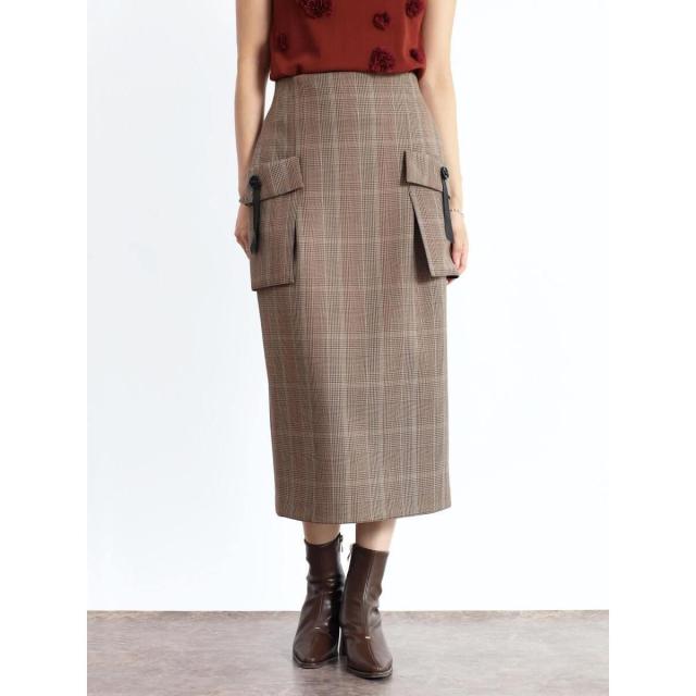 フェンネル（FENNEL）/フラシポケットチェックナロースカート