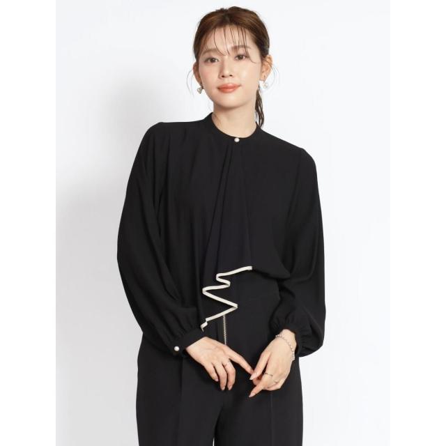 フェンネル（FENNEL）/ドレープタイレイヤードブラウス