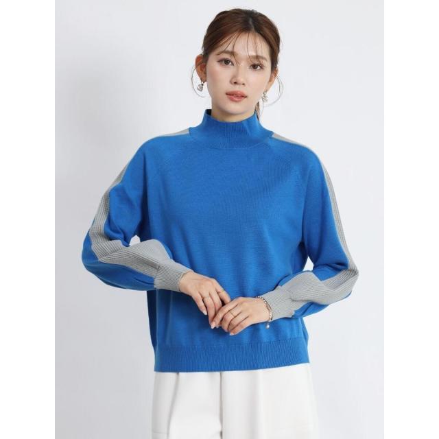 【NEW】フェンネル（FENNEL）/バイカラーラインモックネックニット