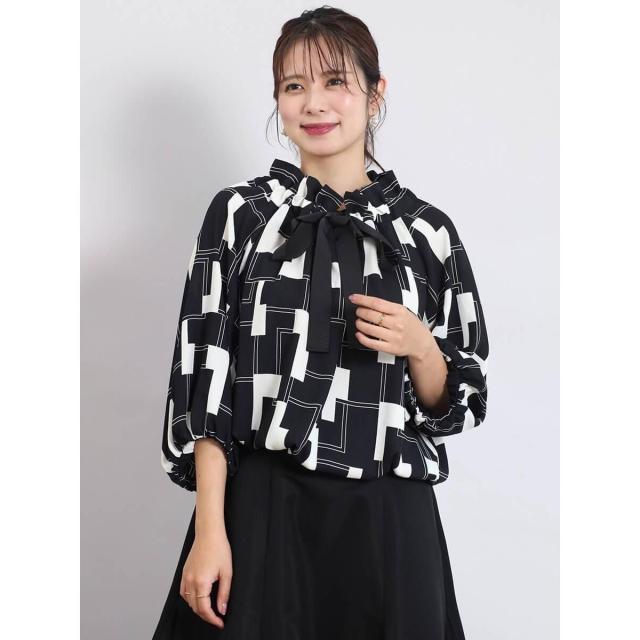 【NEW】フェンネル（FENNEL）/ジオメトリックギャザーカラーボリュームブラウス