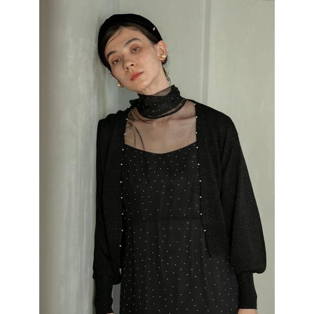 プチローブ（petirobe）/パールラメカーディガン