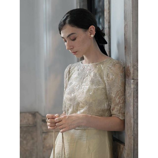 プチローブ（petirobe）/チュールスパンコール刺繍ドレス