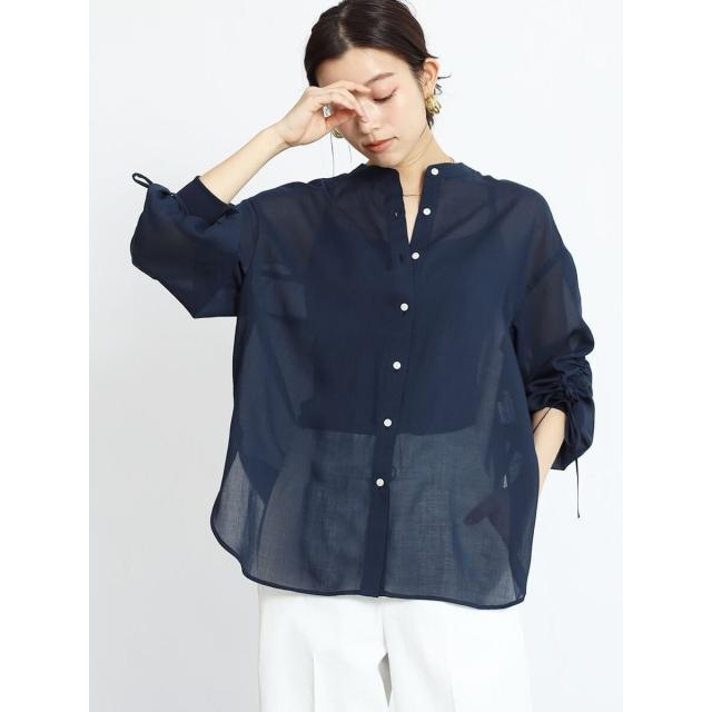 グランターブル（GRANDTABLE）/シャーリングスリーブシアーブラウス