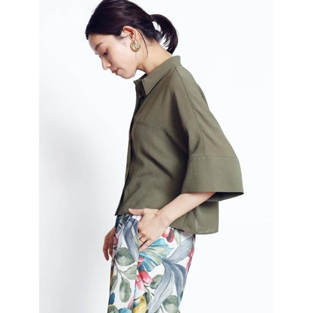 グランターブル（GRANDTABLE）/ステッチデザインショートシャツ グラン