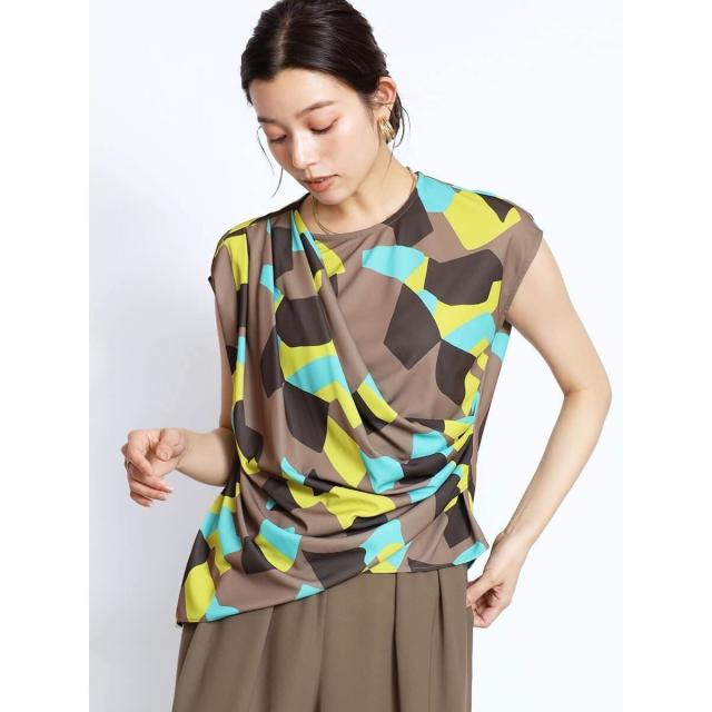 グランターブル（GRANDTABLE）/ジオメトリックカシュクールブラウス