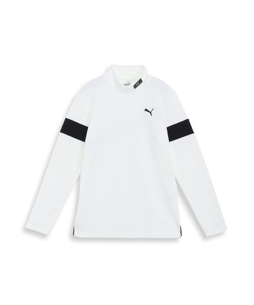 プーマ（PUMA）/ハイネック ゴルフ　ウラフリーススローガンバックロゴLSモックネック