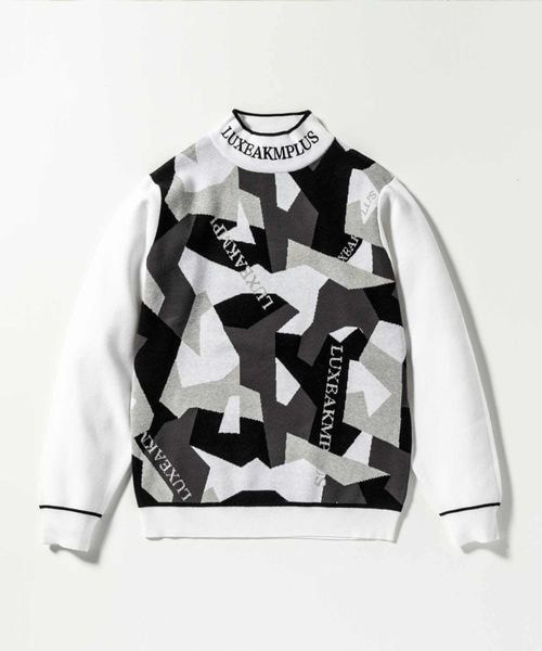 その他のブランド（other）/ハイネック CAMO PATTERN MOCK NECK KNIT