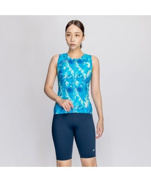 ナイキ（NIKE）/フィットネス ナイキ SP25 総柄ジップ付き袖なしセパレーツ