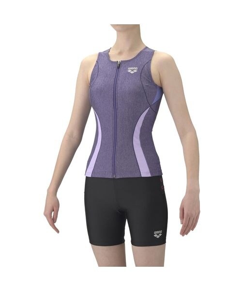 アリーナ（arena）/フィットネス フィットネスセパレーツ(カバーバック・ミドルレッグ・差し込みパッド)