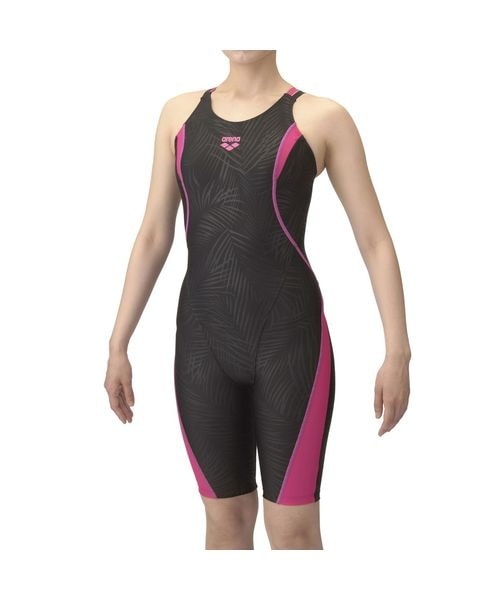 アリーナ（arena）/フィットネス フィットネスワンピーススパッツ(オープンバック・ハーフレッグ・ぴったりパッド)