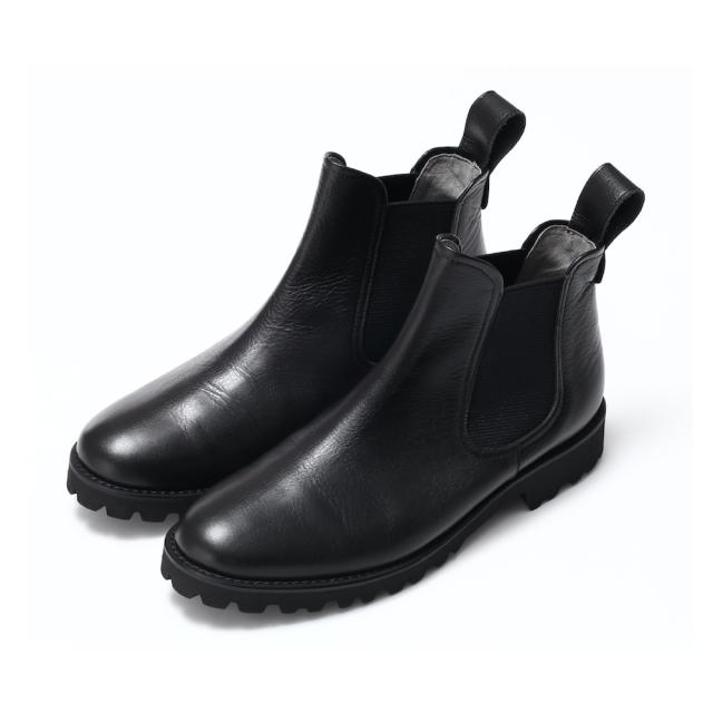 ジーアール（gr．）/S(22cm)−L(25．5cm)サイドゴアショートブーツ／ブラック