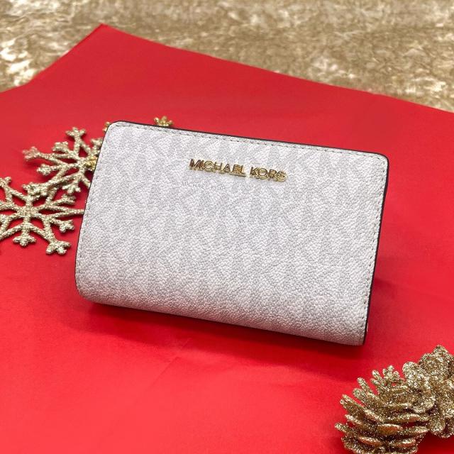 マイケル・コース（Michael Kors）/JET SET TRAVEL ビルフォールド ジップ コンパクトウォレット ミディアム