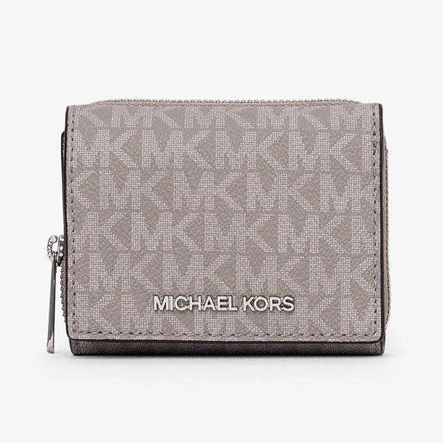 マイケル・コース（Michael Kors）/JET SET TRAVEL ミッド ジップウォレット スモール − MKシグネチャー