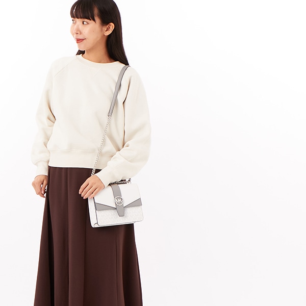 マイケル・コース（Michael Kors）/GREENWICH カラーブロック フラップ クロスボディ スモール − MKシグネチャー