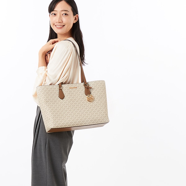 【NEW】マイケル・コース（Michael Kors）/SHEILA ミッドファスナー トート ラージ − MKシグネチャー