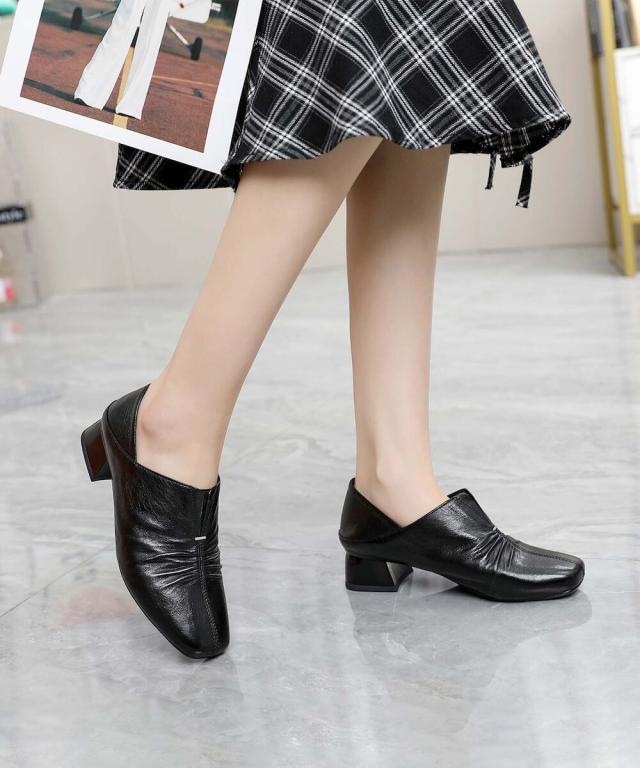 ディケイドクラシック（DECADE CLASSIC）/【Decade classic】シンプルデザインレザーアンクルストラップヒールシューズ