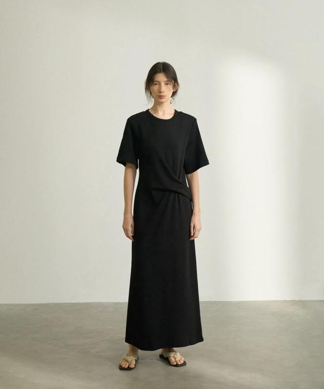 ディケイドクラシック（DECADE CLASSIC）/DECADE CLASSIC ねじりディテール ロングワンピース
