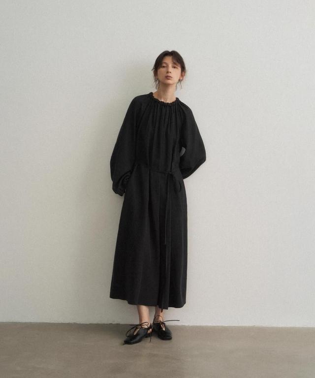 ディケイドクラシック（DECADE CLASSIC）/DECADE CLASSIC ギャザーネック ロングワンピース