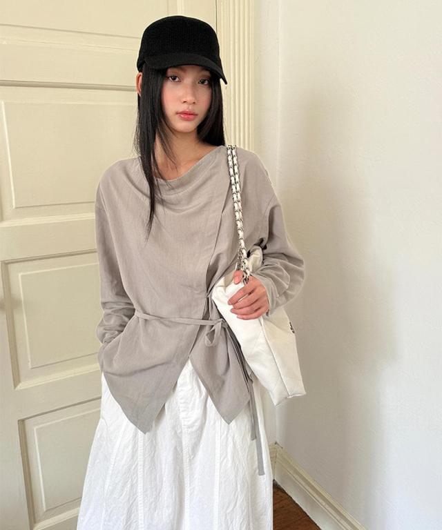 ディケイドクラシック（DECADE CLASSIC）/DECADE CLASSIC アシンメトリー ブラウス