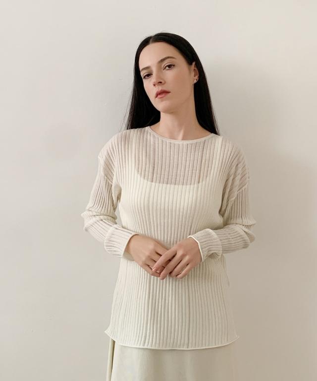 ディケイドクラシック（DECADE CLASSIC）/DECADE CLASSIC リブ編みニットフルオーバー