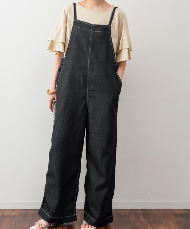 アットワン（atONE）/ライトオンスデニムサロペットパンツ