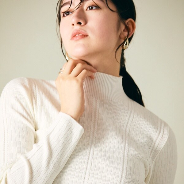 オーディア ミューズ（Audie a Muses）/ケーブルリブニットプルオーバー