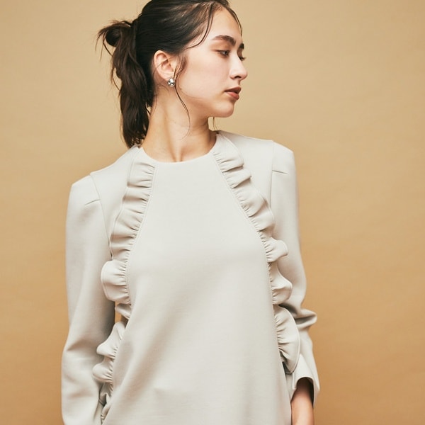 オーディア ミューズ（Audie a Muses）/バイアスフリルカットソー