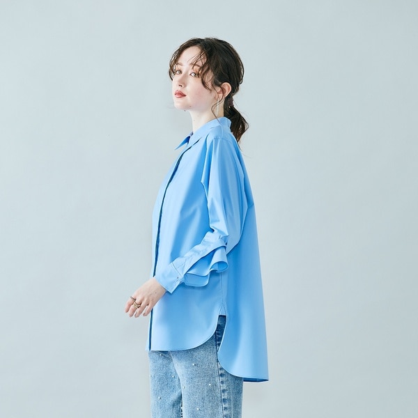 オーディア ミューズ（Audie a Muses）/袖口フリル開きブラウス