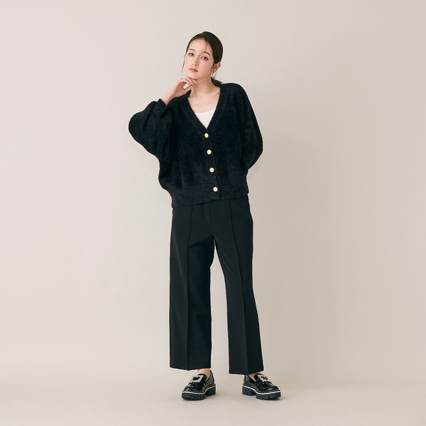 オーディア ミューズ（Audie a Muses）/ウォームストレッチワイドパンツ/Black